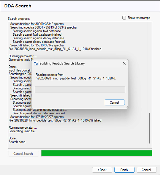 DDA MS1 filtering analysis from TIMS-TOF DDA-PASSF data: /home/support